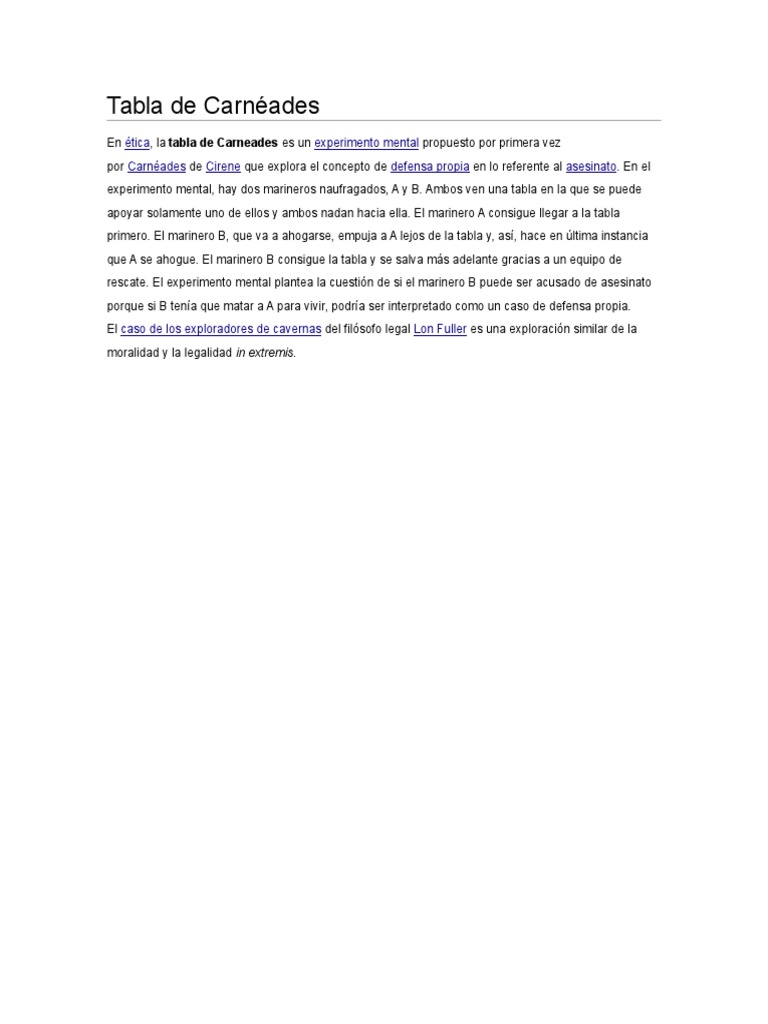 Dilema de Tabla de Carnéades | PDF | Teorías filosóficas | Science