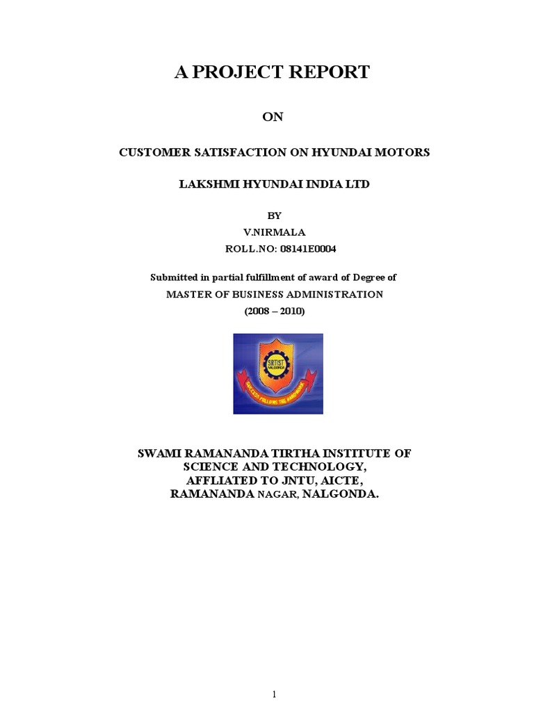 Hyundai Customer Satisfaction Report | PDF | Car | Customer Satisfaction