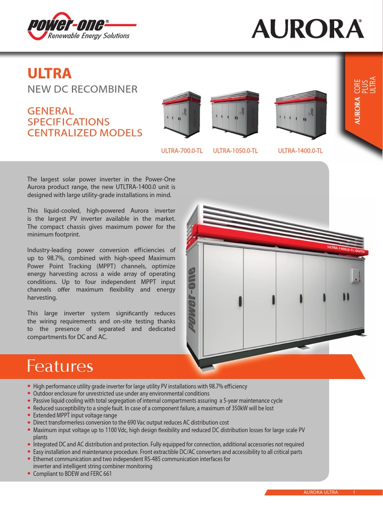 ULTRA-700 0 - 1040 0-1400 0-EN-New DC Recombiner PDF | PDF | Power ...