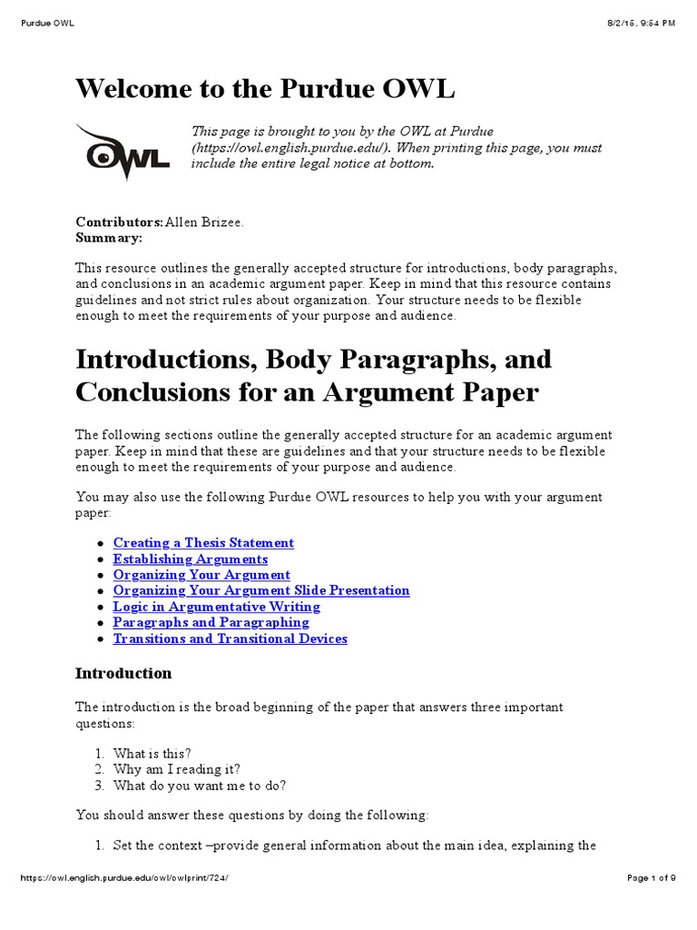 Purdue OWL | PDF | Deductive Reasoning | Argument