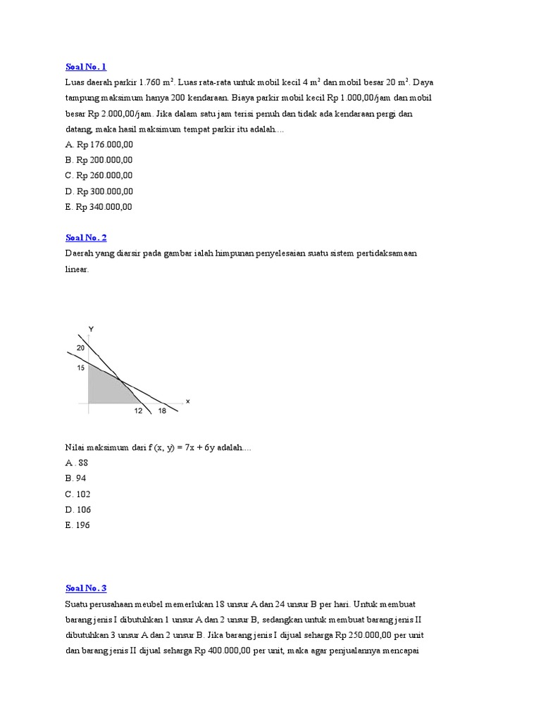 Soal Program Linear | PDF