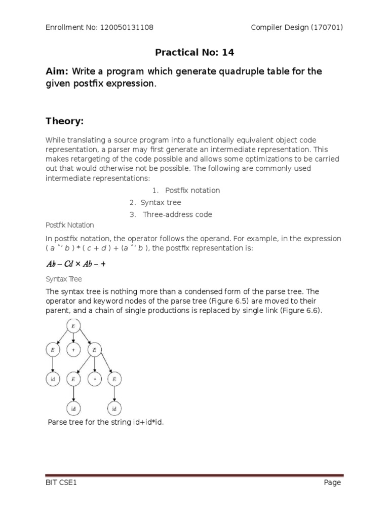 Sc Practical14 Pdf Parsing C Programming Language 