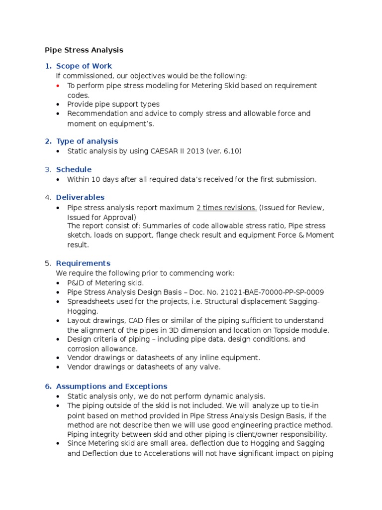 Pipe Stress Analysis | PDF | Stress–Strain Analysis | Stress (Mechanics)