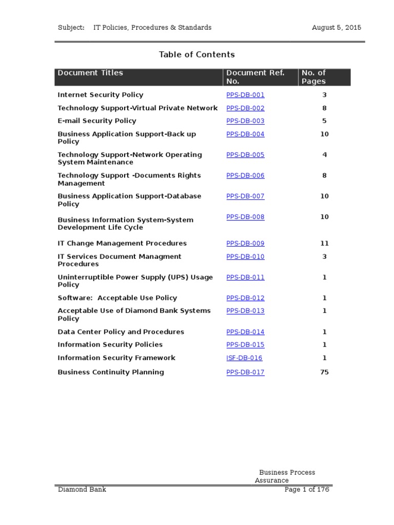 IT Policies, Procedures and Standards v1 | PDF | Email | Virtual ...