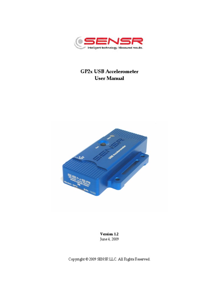 R001-358-V1.2 Sensr GP2-X User Manual | PDF | Icon (Computing) | Accelerometer