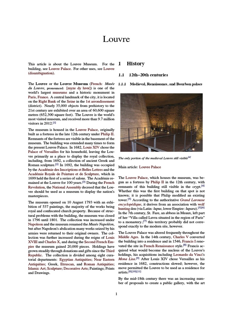 Louvre | PDF | Louvre | Library And Museum