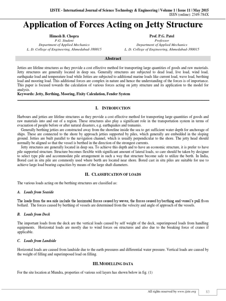 Application of Forces Acting On Jetty Structure | PDF | Deep Foundation ...