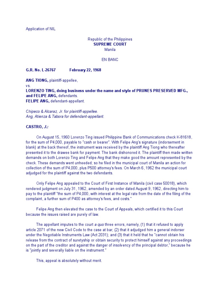 NIL Cases 1 | PDF | Cheque | Mortgage Law