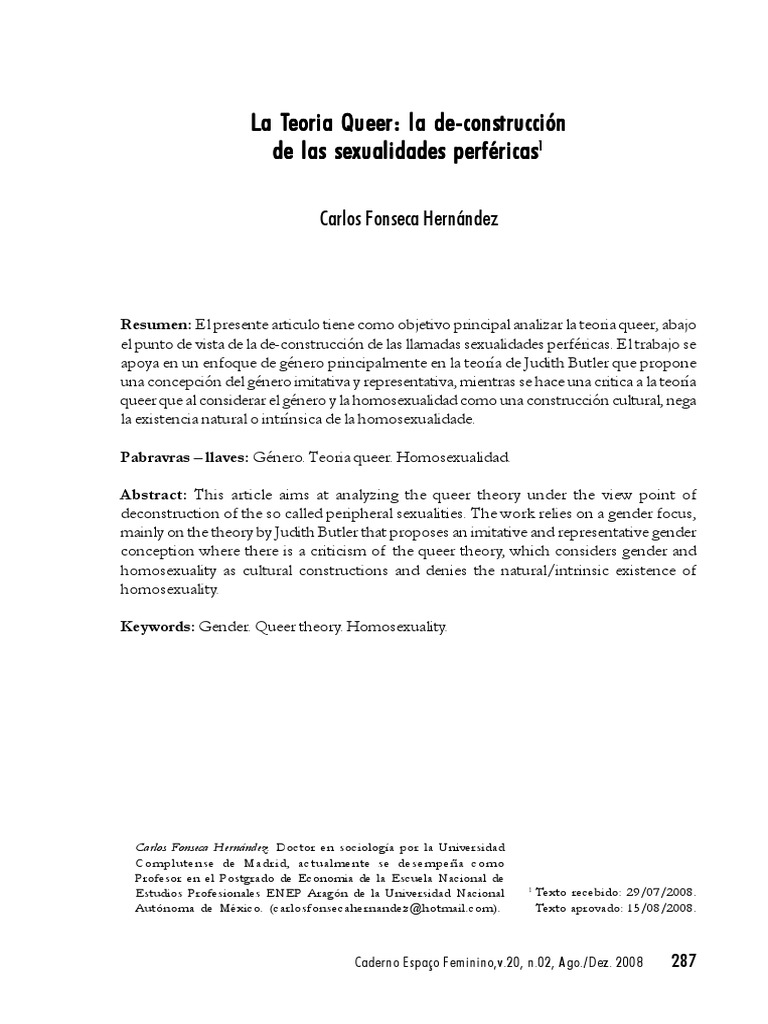 Teoria Queer | PDF | Extraña teoria | Estudios LGBTQIA+