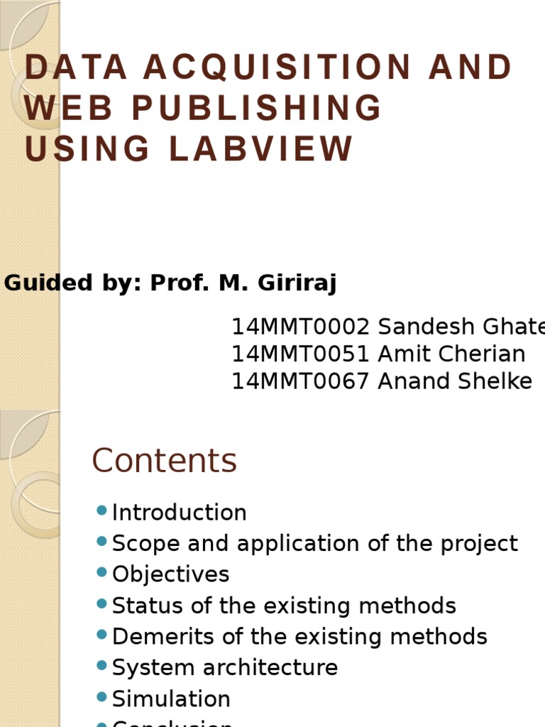 LabVIEW Data Acquisition & Web Publishing | PDF | Websites | World Wide Web