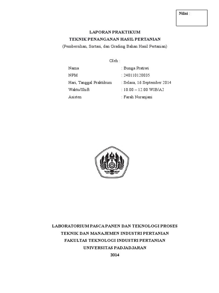Proses Pembersihan dan Sortasi Pertanian | PDF | Sains & Matematika ...