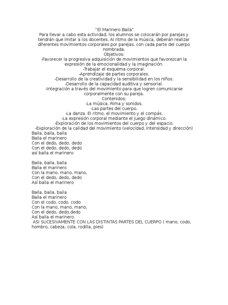 El Marinero Baila | PDF | Ritmo | Las artes escénicas