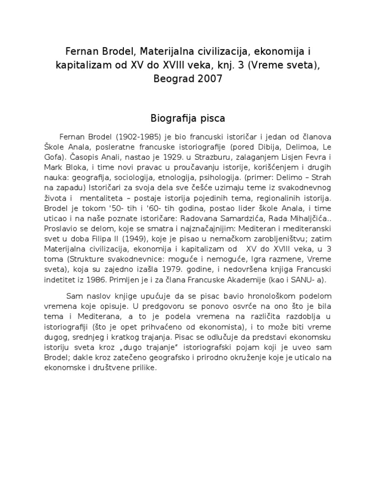 Fernan Brodel | PDF