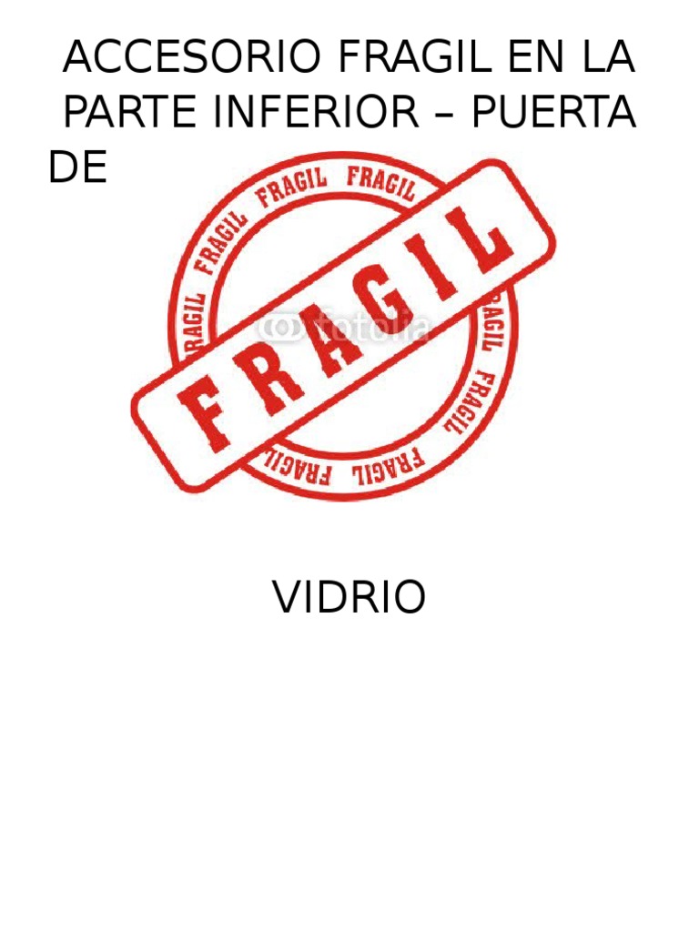 Letrero Fragil | PDF