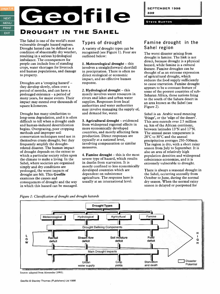 GEOFILE - Drought in The Sahel | PDF | Drought | Famine