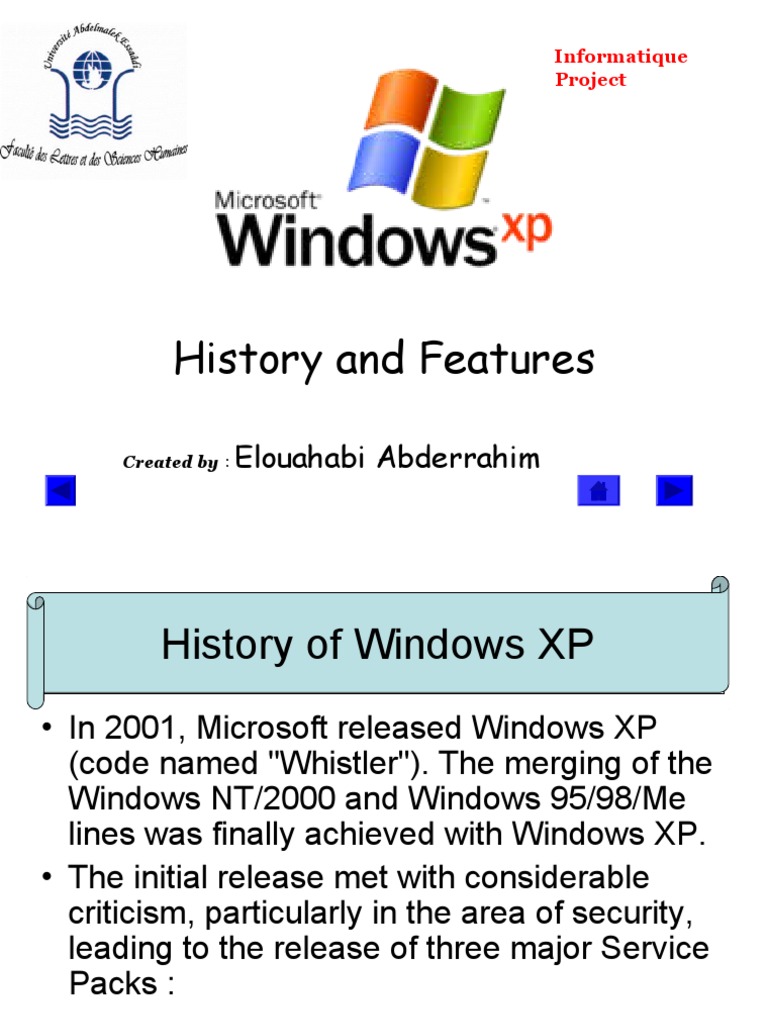 Windows XP History and Features Overview | PDF | Games & Activities ...