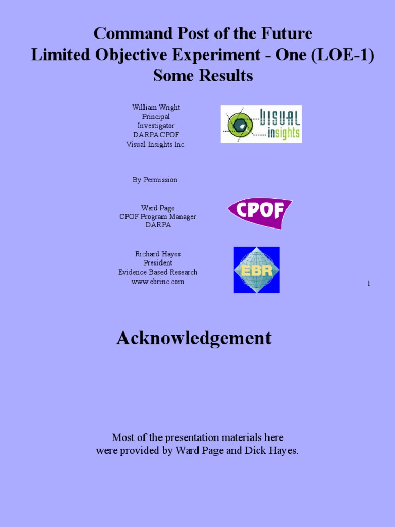 Command Post of the Future (CPOF) Overview | Cognitive Science ...