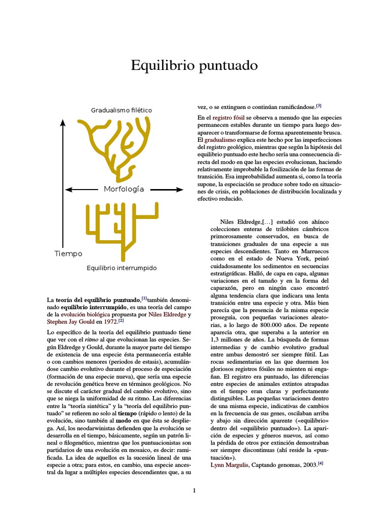 Equilibrio Puntuado | PDF | Teorías cientificas | Especies