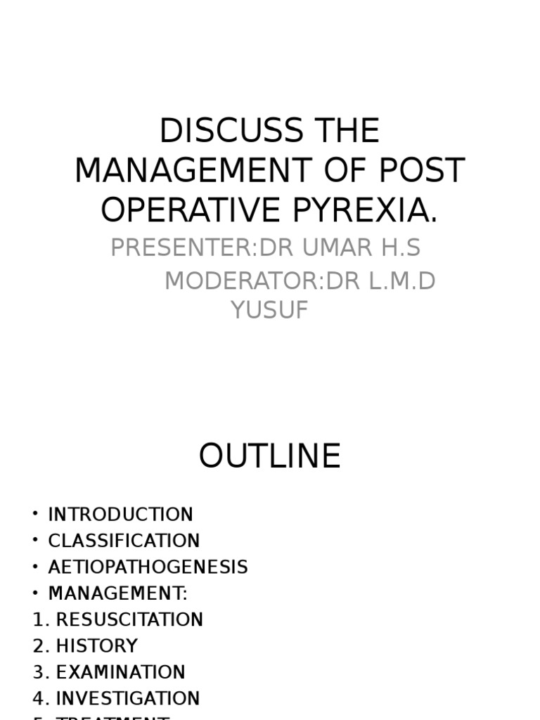 Post Op Pyrexia | PDF | Fever | Interleukin 6