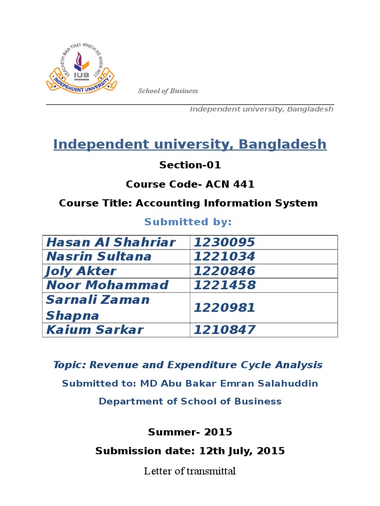 ACN 441 Report | PDF | Inventory | Business