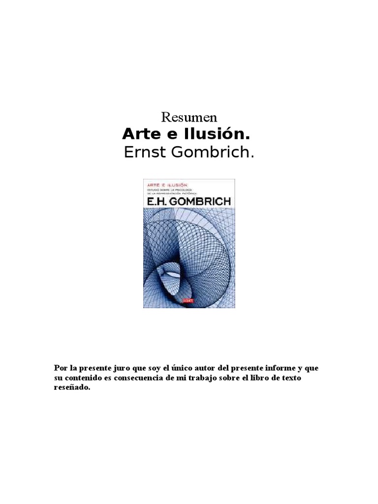Gombrich: Arte e Ilusión Resumido | PDF | Pinturas | Percepción