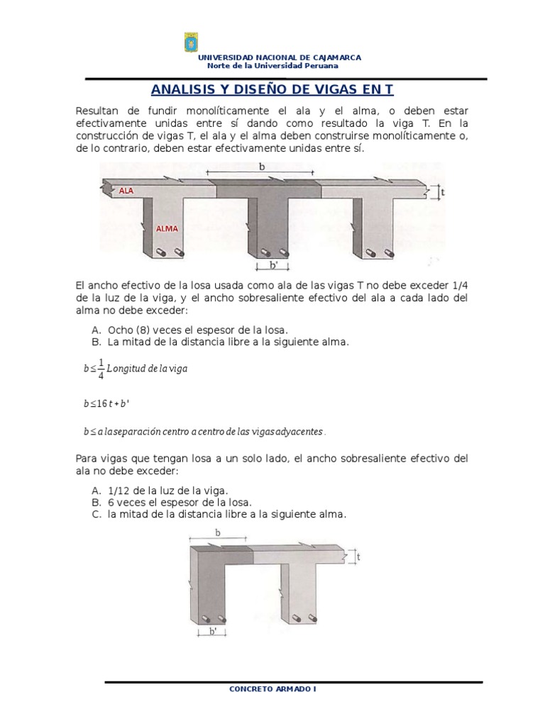 Analisis y Diseño de Vigas en t