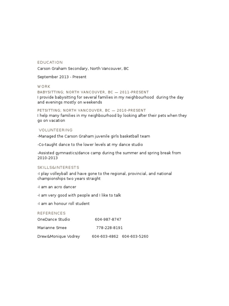 Jessica Tweed Resume | PDF | Sports & Recreation