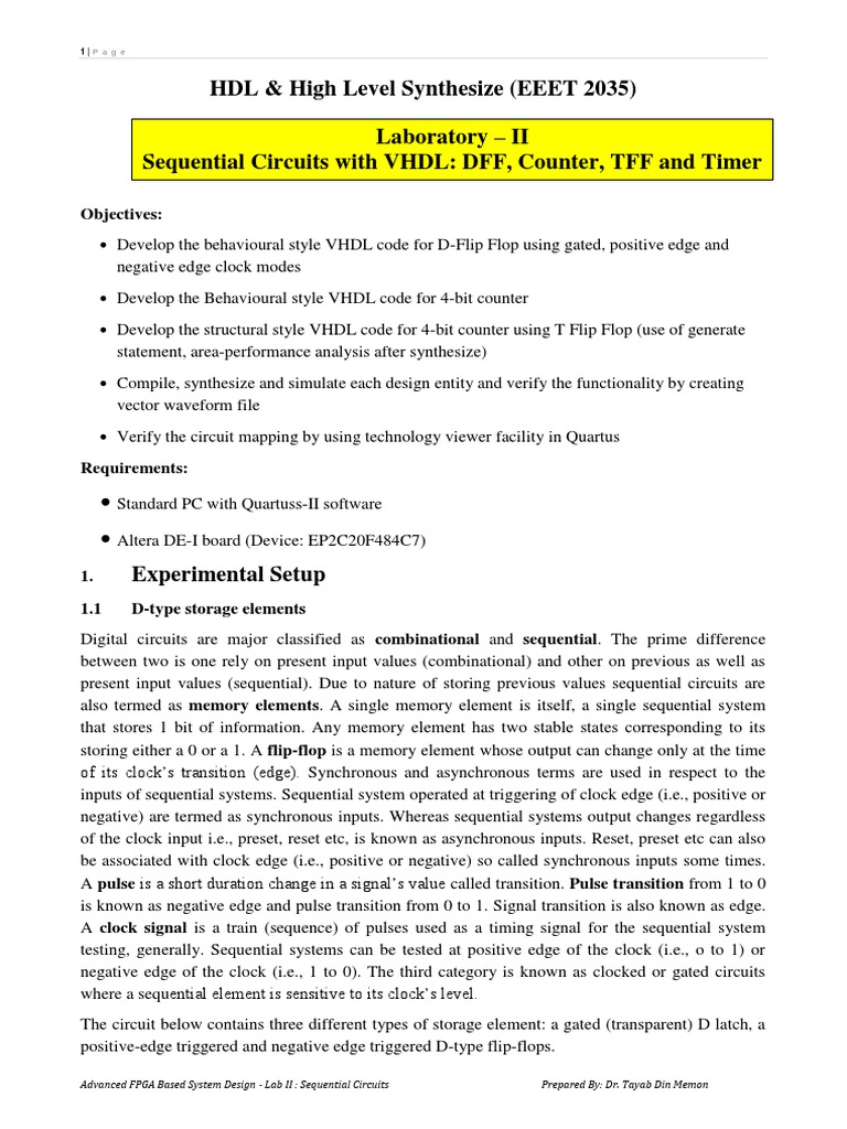 Lab Sequential Circuits | Download Free PDF | Vhdl | Electronics