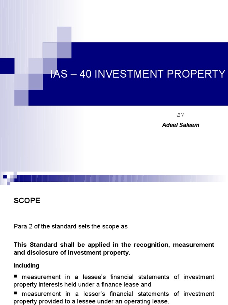 Ias - 40 Investment Property | PDF