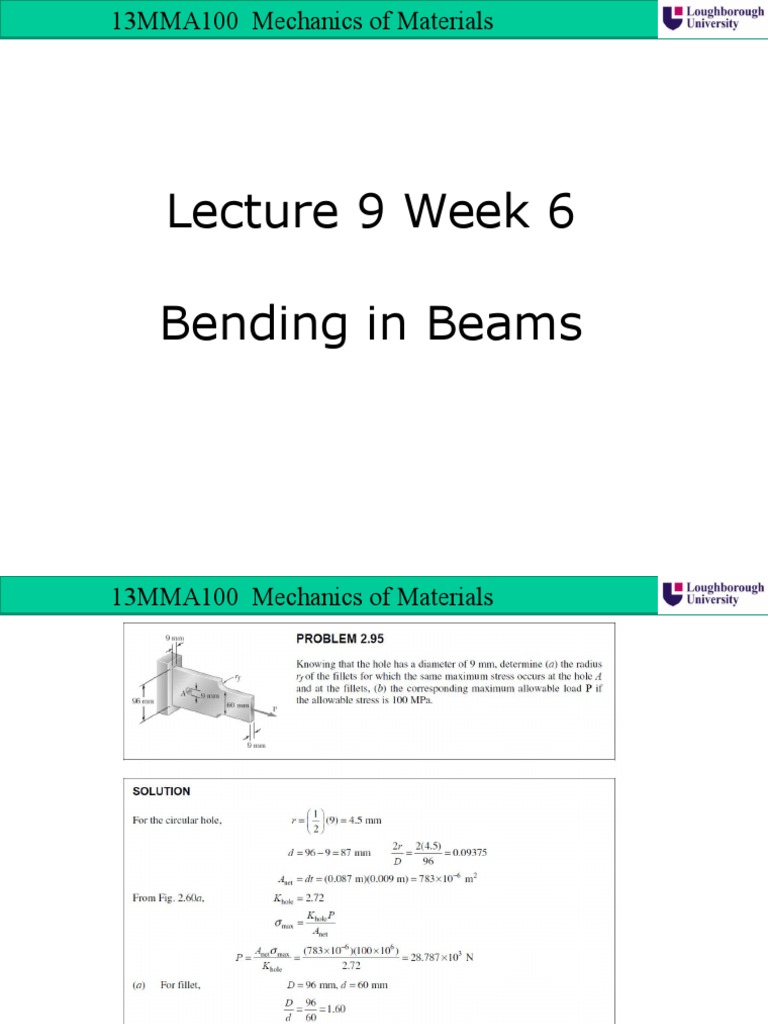 Week 6 Lecture 9 | PDF | Bending | Geometry