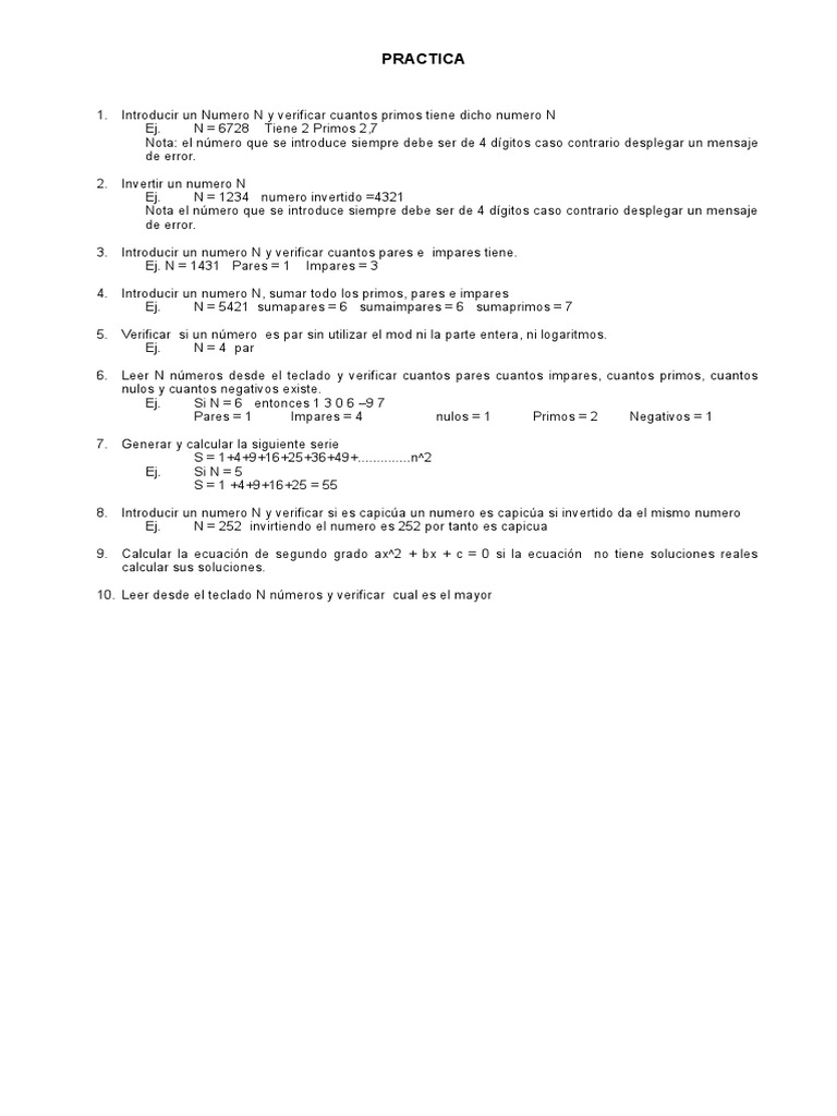 Ejercicios de Números y Primos en Python | PDF | Métodos y materiales ...