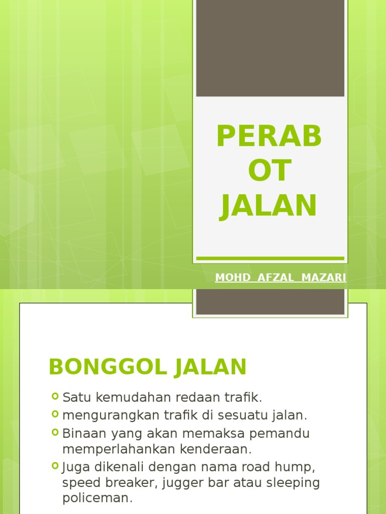Perabot Jalan | PDF