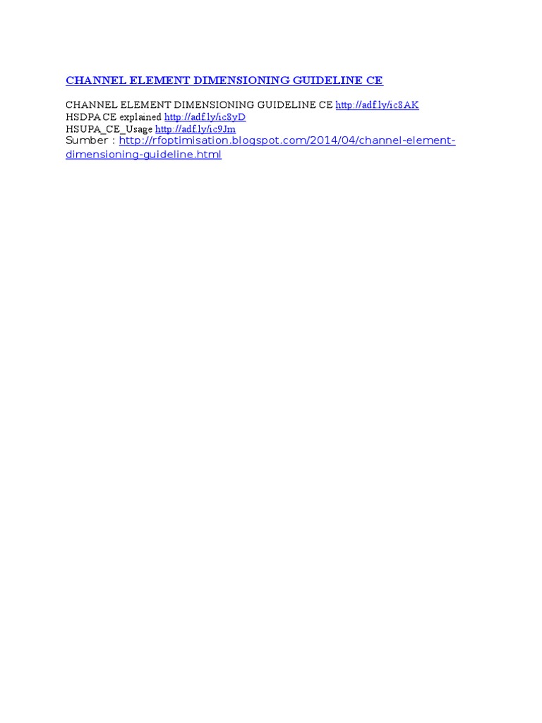Channel Element Guideline Ce | PDF | Technology & Engineering | Computers