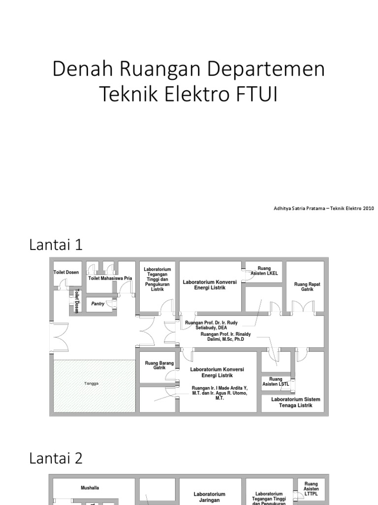 Denah Ruangan Departemen Teknik Elektro FTUI | PDF