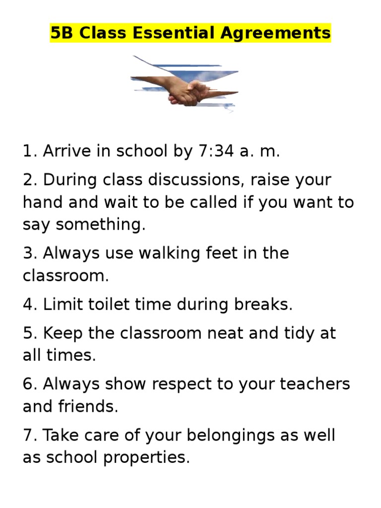 5b Class Essential Agreement | PDF