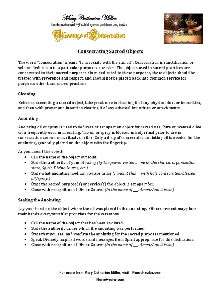 Consecrating Sacred Objects | PDF | Self-Improvement | Religion ...