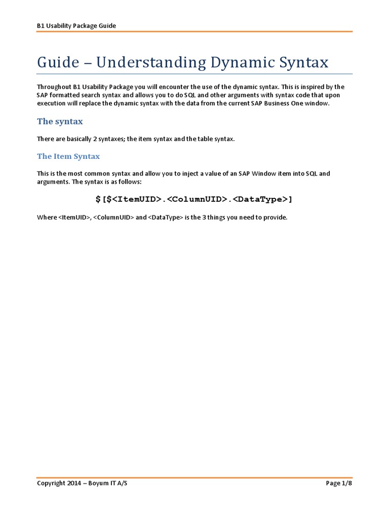 Guide - Understanding Dynamic Syntax | PDF | Data Type | String (Computer Science)