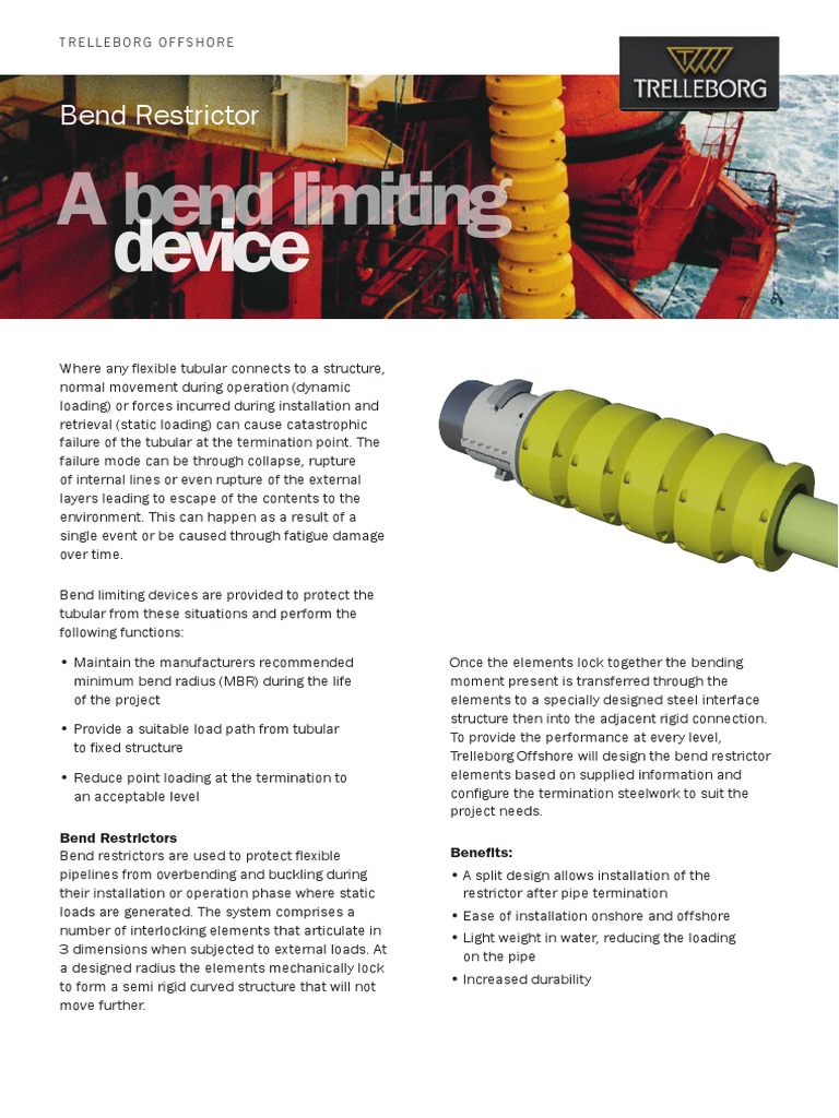 Subsea Bend Restrictor Bend Limiting Device | PDF | Technology ...