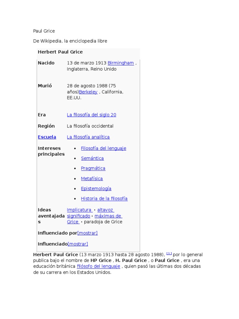 Paul Grice: Exploring the Philosopher's Contributions to the Study of ...