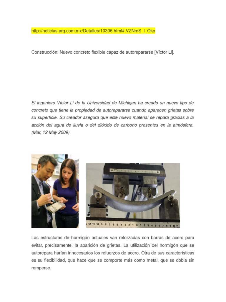 Bio Concreto y Concreto Autorreparable | Descargar gratis PDF ...