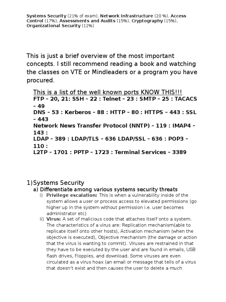 Security + Outline | PDF | Transport Layer Security | Key (Cryptography)
