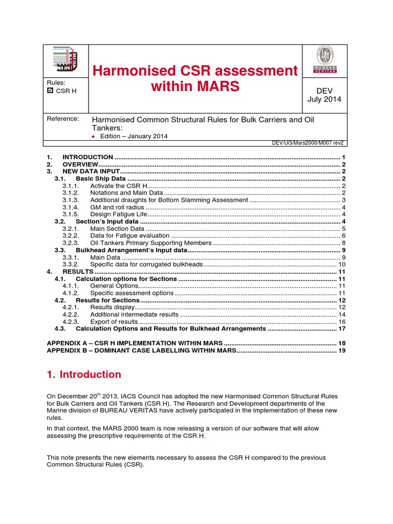 Assessing Structural Requirements of Ships According to the Harmonised ...