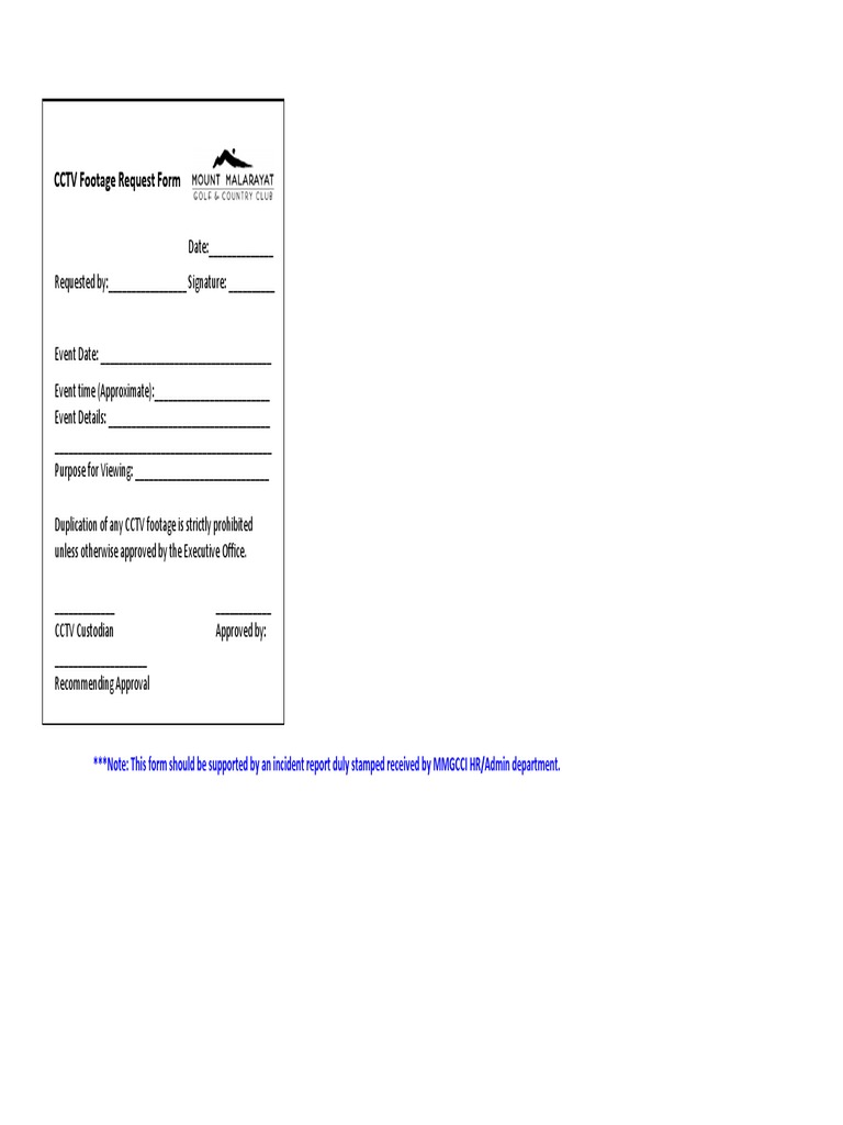 CCTV Form Update | PDF | Finance & Money Management