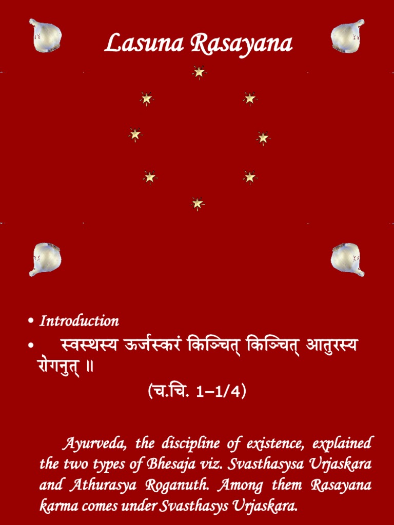 Lasuna Rasayana | PDF | Wellness | Medical