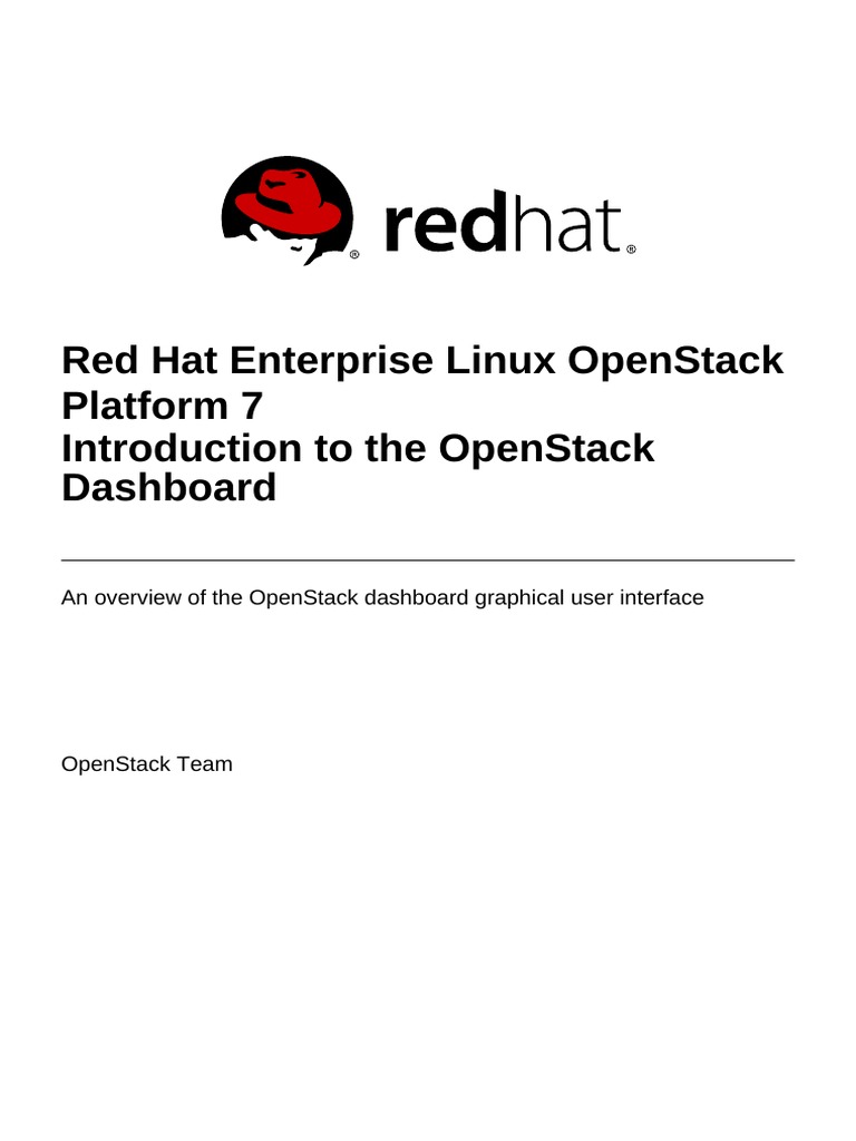 Red Hat Enterprise Linux OpenStack Platform-7-Introduction To The ...