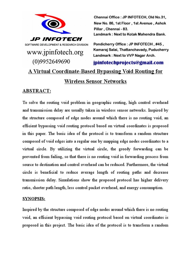 A Virtual Coordinate-Based Bypassing Void | PDF | Routing | Media Technology