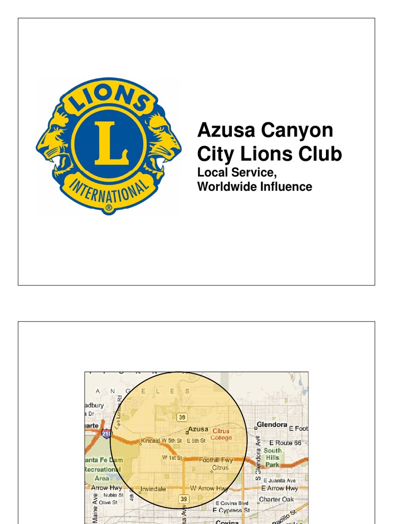 Azusa Canyon City Lions Club | PDF