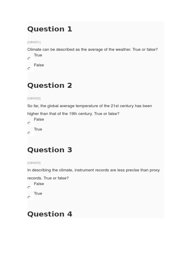 Quiz 1 | PDF | Greenhouse Effect | Earth
