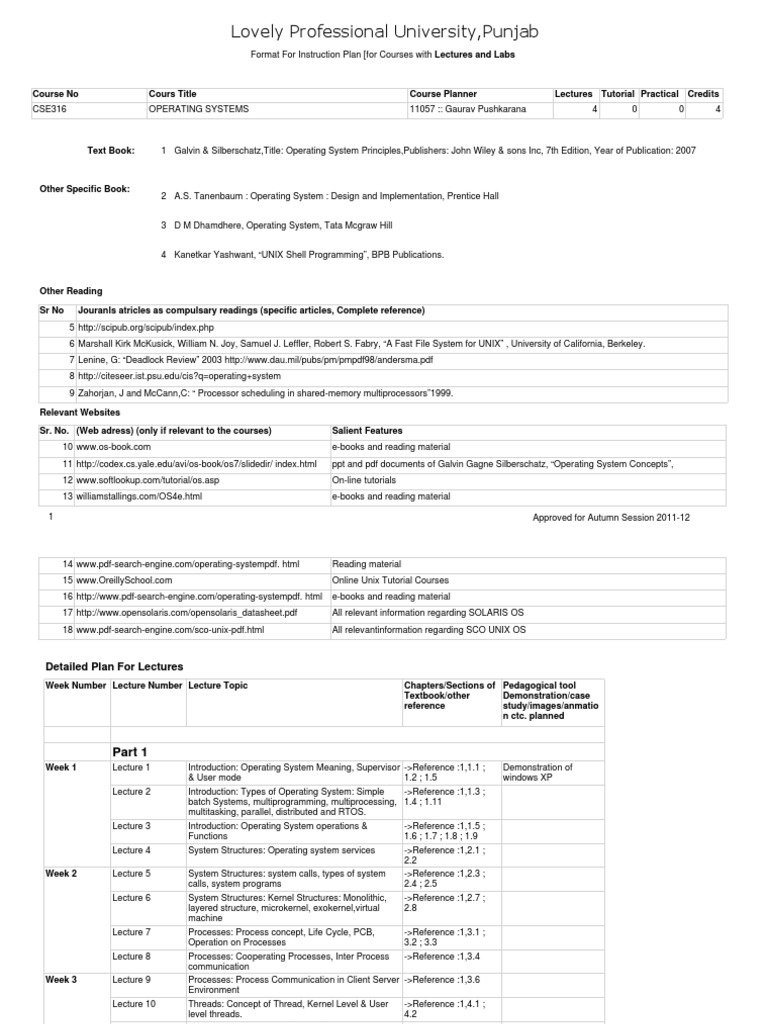 Cse 316 PDF | PDF | Scheduling (Computing) | Thread (Computing)
