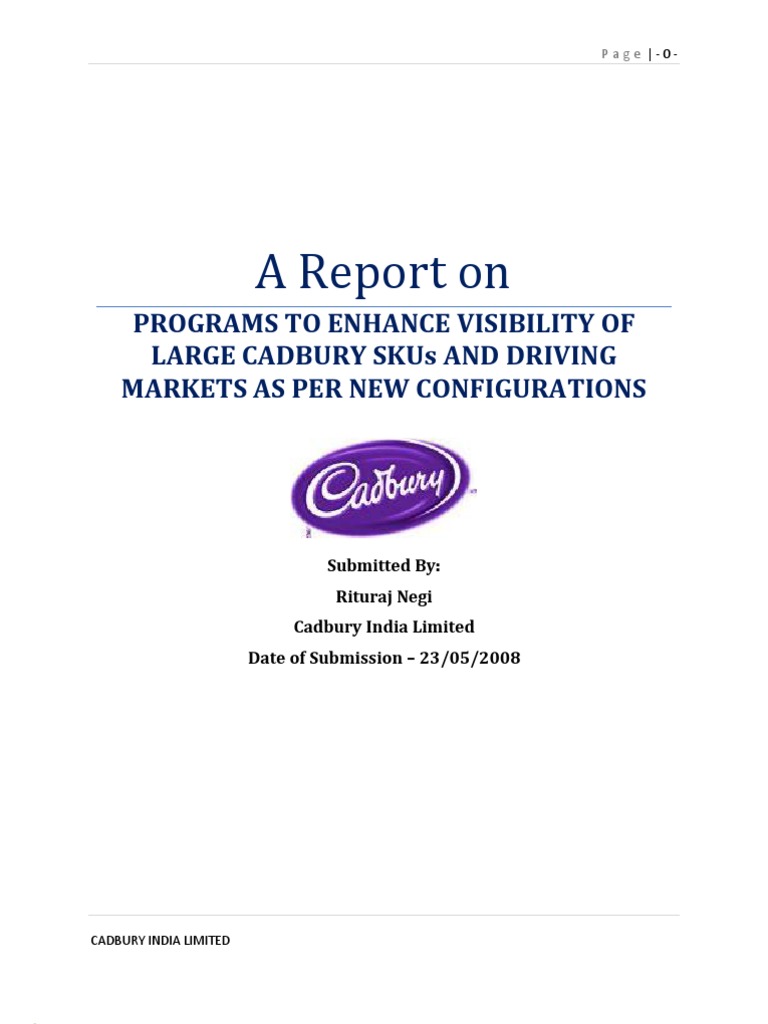 Enhancing Cadbury SKU Visibility Programs | PDF | Retail | Brand